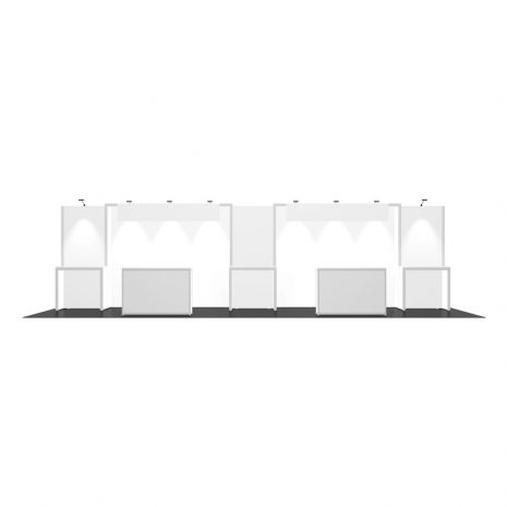 Custom Exhibit Rental 06: 30 Foot Inline Exhibit Back Wall | ACI Design
