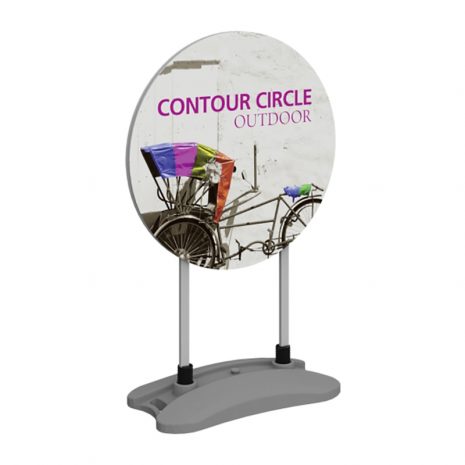 Circle Sidewalk Sign With Base | ACI Design