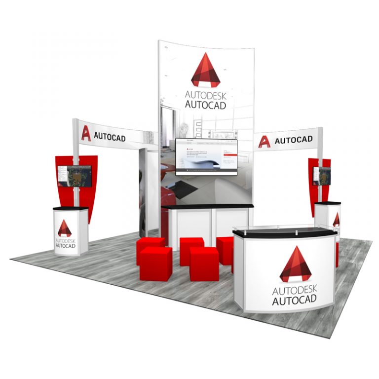 Design 9120: 20' X 20' Trade Show Island Exhibit | ACI Design