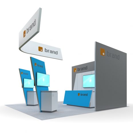 Angles 20 X 20 Island Trade Show Exhibit Booth | ACI Design