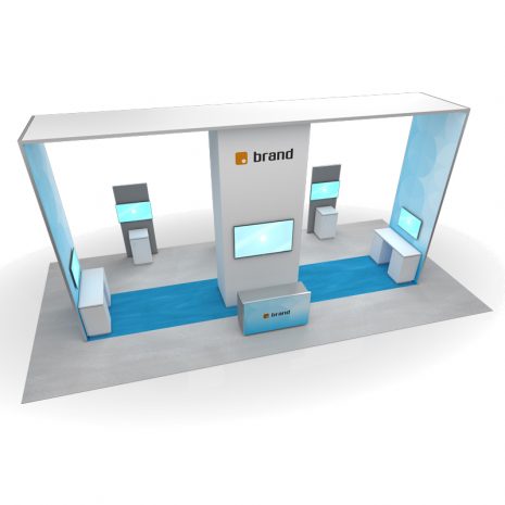 Canopy 20 X 40 Island Trade Show Exhibit Booth | ACI Design
