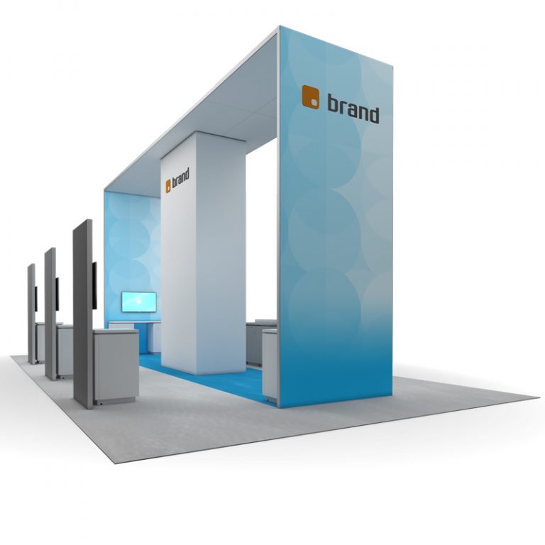 Canopy 20 X 40 Island Trade Show Exhibit Booth | ACI Design