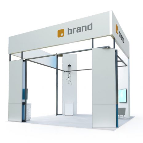 Pylon 20 X 20 Island Trade Show Exhibit Booth | ACI Design